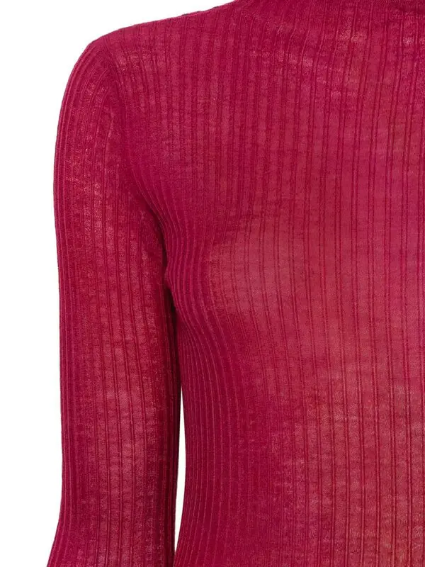 Patrizia Pepe Ribbed-knit Mock-neck Sweater