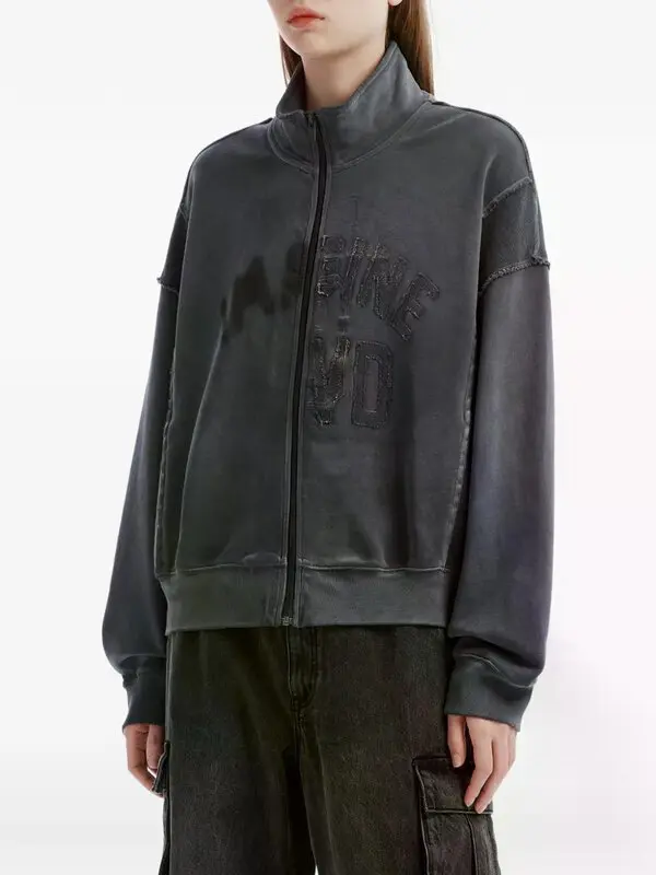 Izzue Faded-effect Logo-patch Sweatshirt
