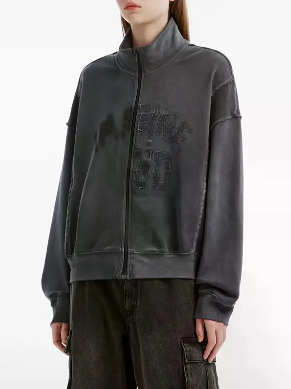 Izzue Faded-effect Logo-patch Sweatshirt