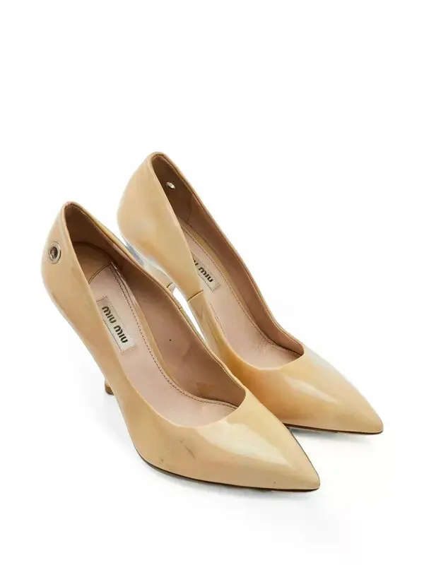 Miu Miu Pointed-toe Patent Leather Pumps