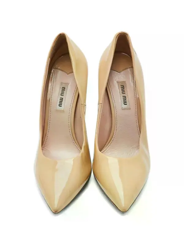 Miu Miu Pointed-toe Patent Leather Pumps