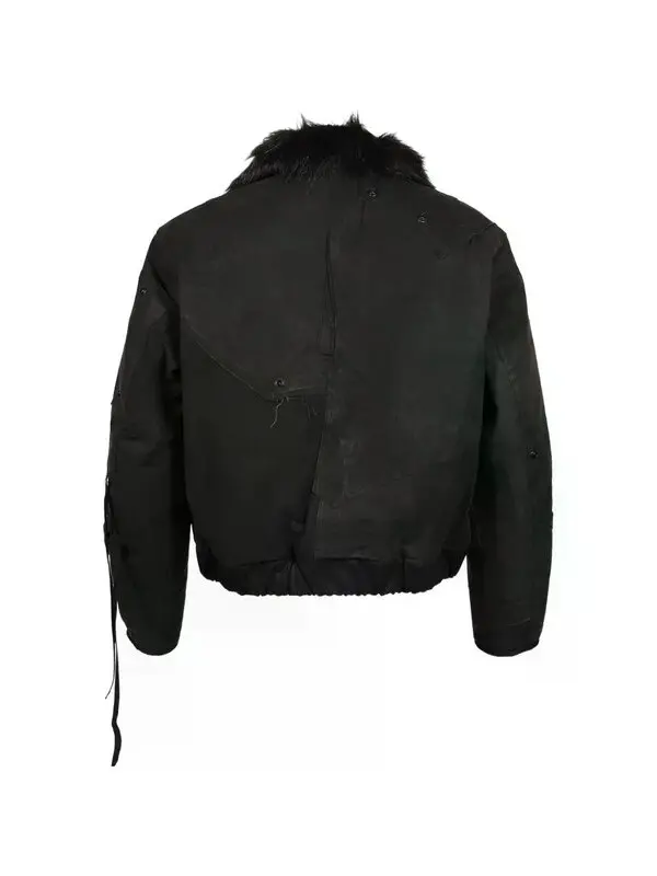 UNDER THE SIGN Faux-fur Patchwork Bomber Jacket