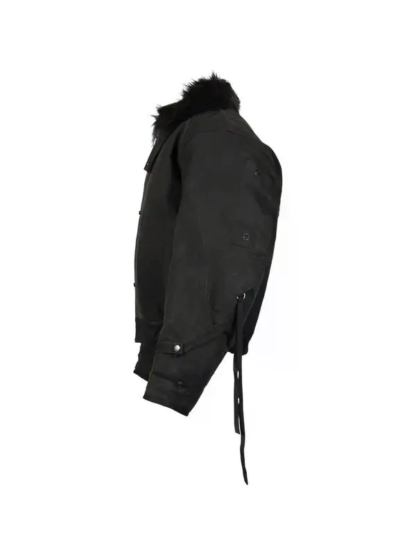 UNDER THE SIGN Faux-fur Patchwork Bomber Jacket