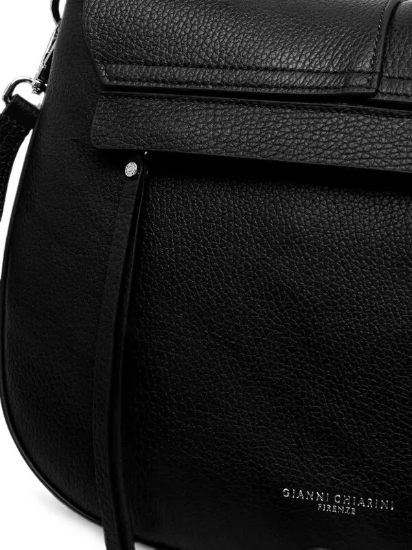 GIANNI CHIARINI Large Helena Round Leather Shoulder Bag
