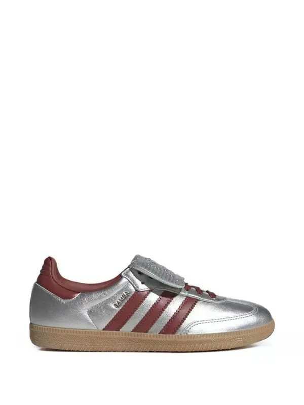 Adidas Samba Metallic Leather Sneakers - Silver