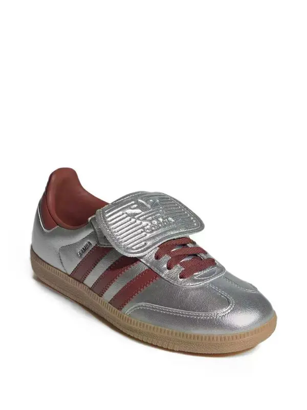 Adidas Samba Metallic Leather Sneakers - Silver