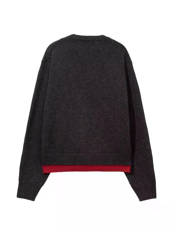 TONYWACK V-neck Layered Cardigan - Grey