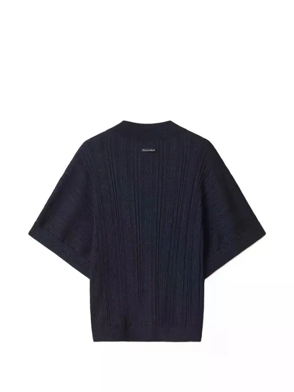 Maison Kitsuné Ribbed-knit T-shirt - Blue