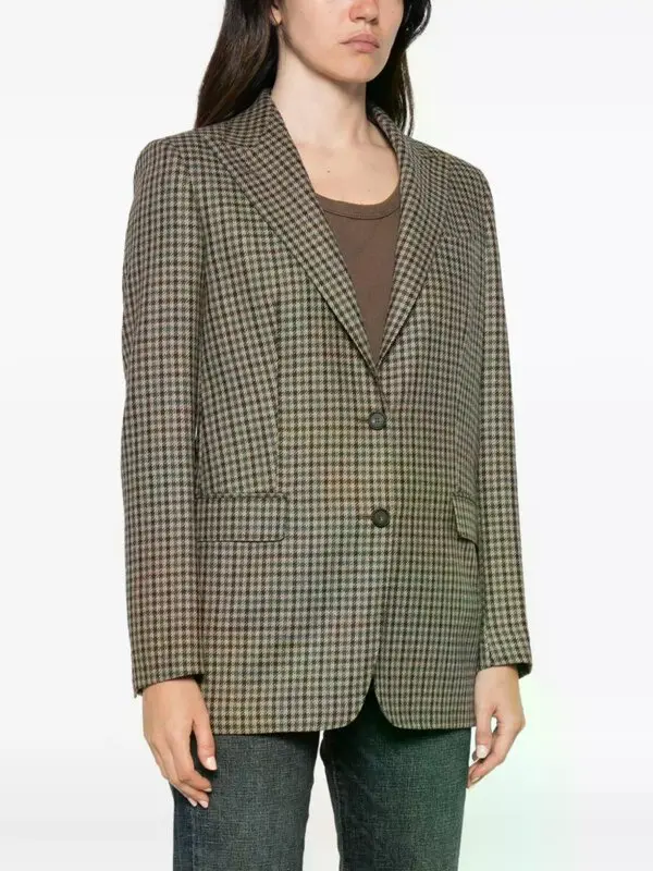 Tagliatore Houndstooth-pattern Wool Blazer