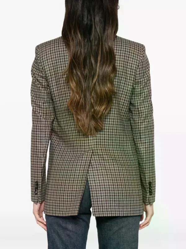 Tagliatore Houndstooth-pattern Wool Blazer