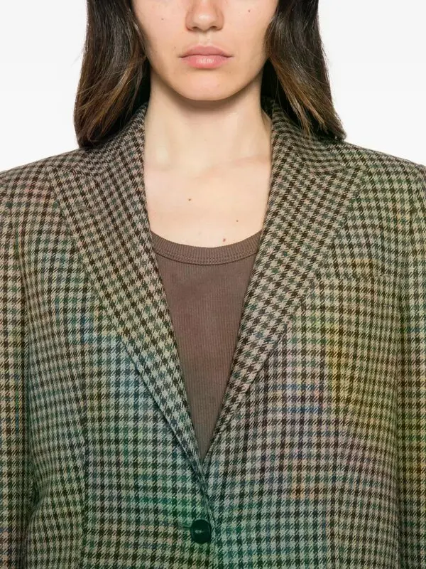 Tagliatore Houndstooth-pattern Wool Blazer