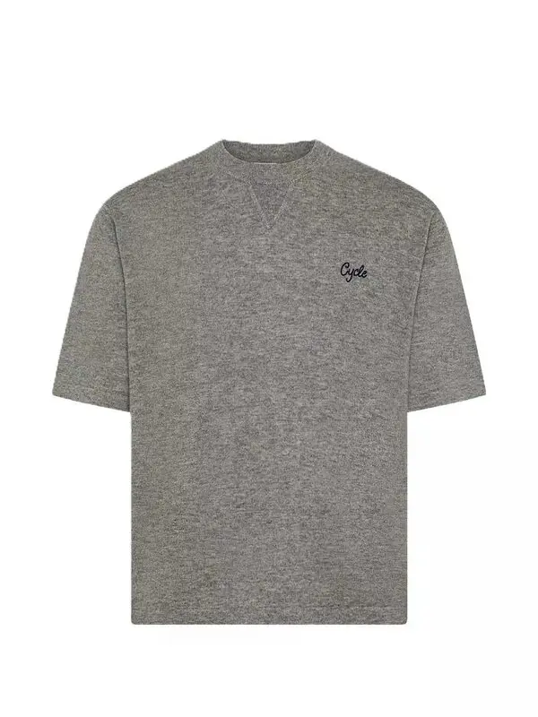 CYCLE Gino Logo-embroidered T-shirt