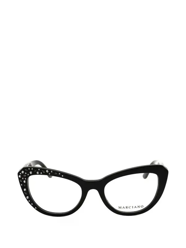 MARCIANO Crystal-embellished Cat-eye Glasses - Black