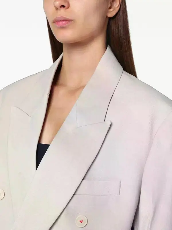 Victoria Beckham Double-breasted Peak-lapel Blazer