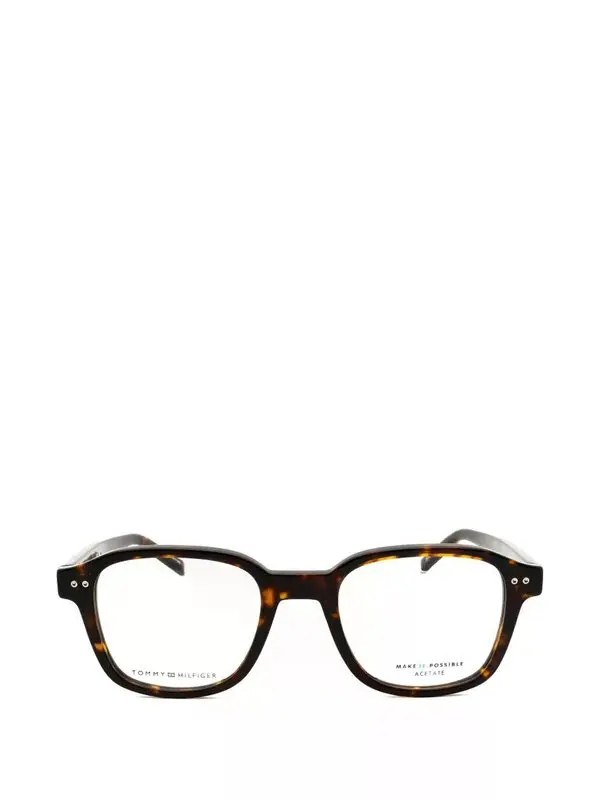 Tommy Hilfiger Tortoiseshell-effect Square-frame Glasses
