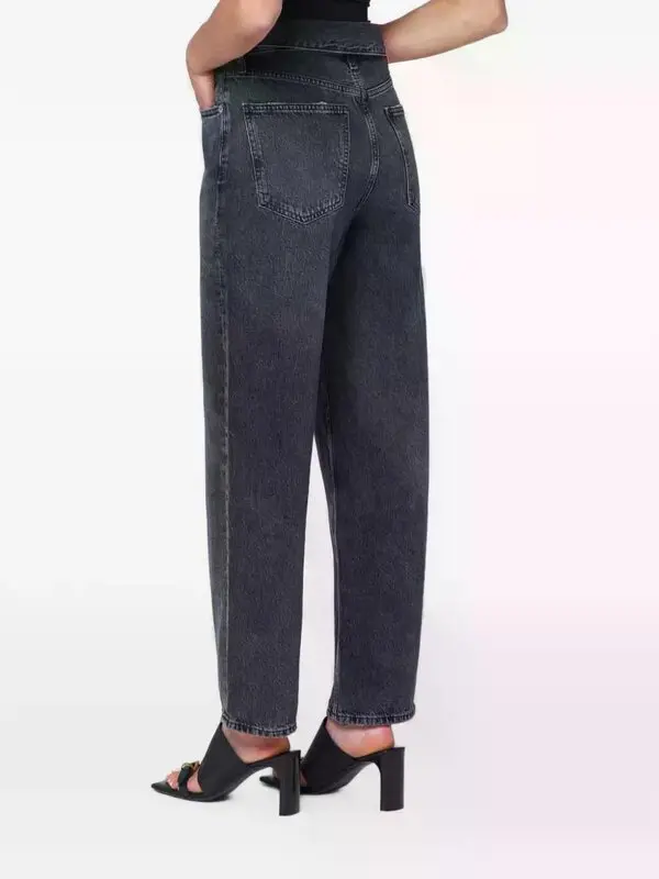 AGOLDE Echo Fold-over Straight-leg Jeans