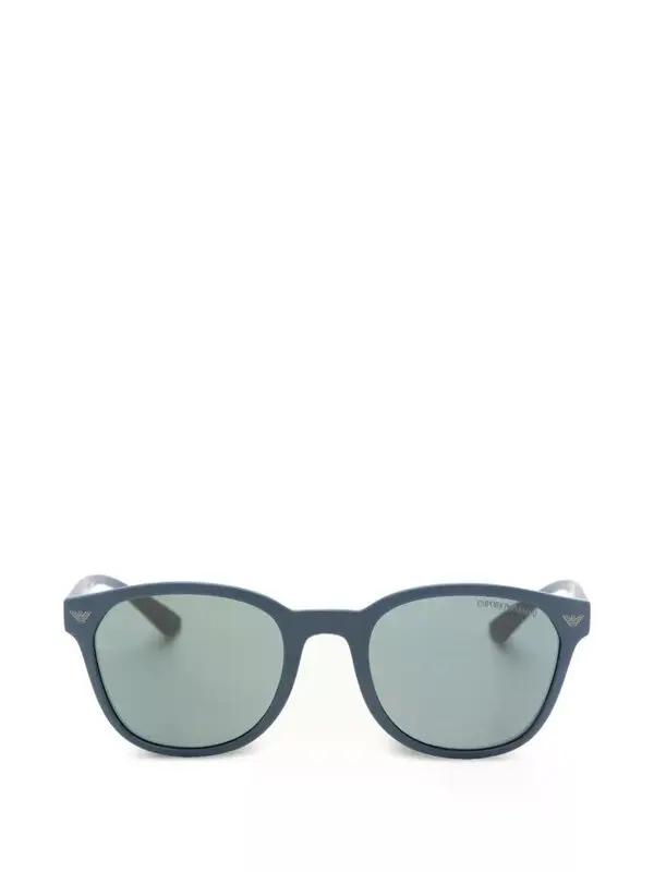 Emporio Armani Logo-plaque Square-frame Sunglasses