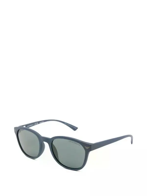 Emporio Armani Logo-plaque Square-frame Sunglasses