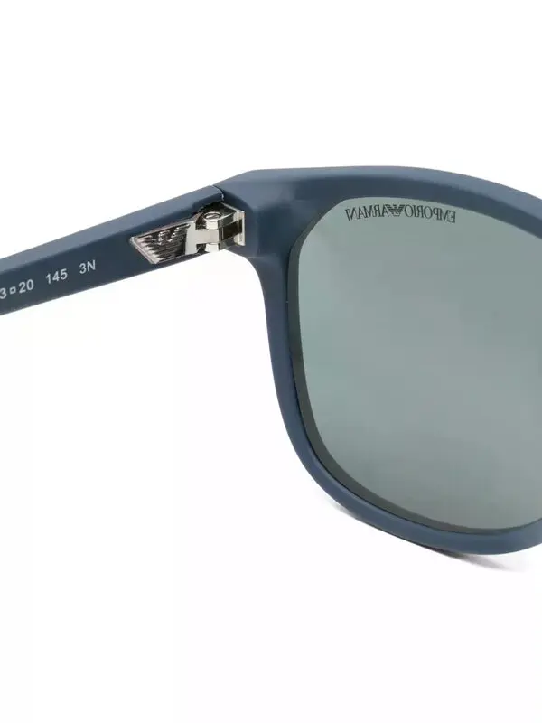 Emporio Armani Logo-plaque Square-frame Sunglasses