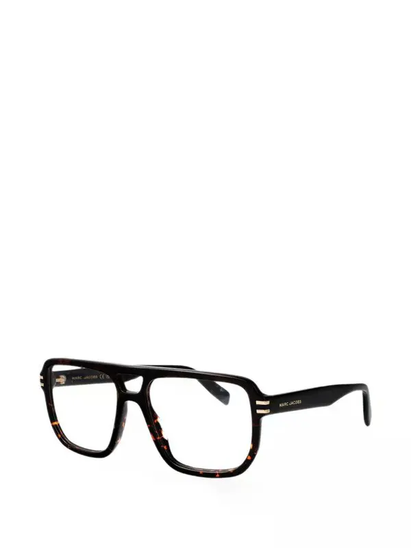 Marc Jacobs Tortoiseshell-effect Pilot-frame Glasses - Brown