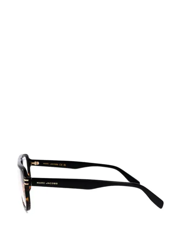Marc Jacobs Tortoiseshell-effect Pilot-frame Glasses - Brown