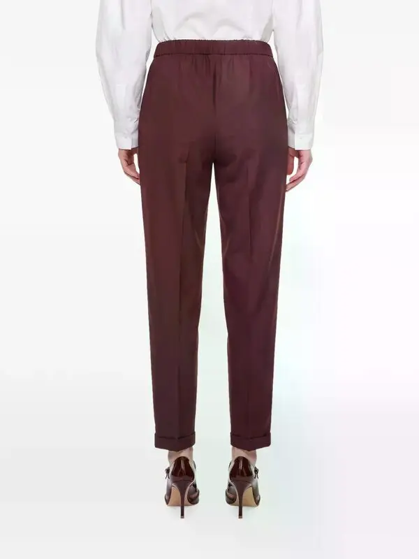 Antonelli Firenze Rosalba Cigarette Elasticated-waistband Turn-up Trousers