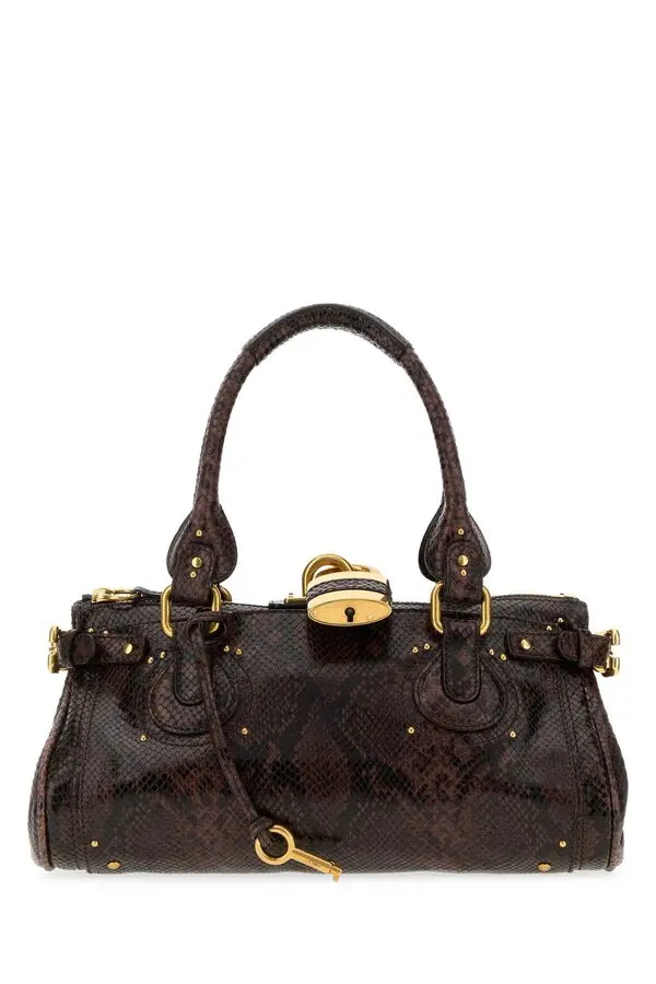 Chloé Printed Leather Paddington Shoulder Bag - Multicolor