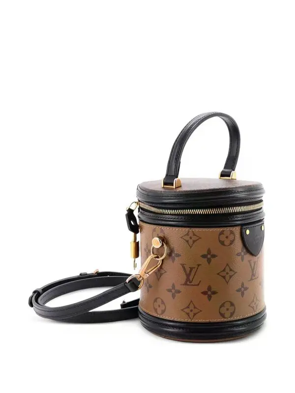 LOUIS VUITTON Cannes Handbag Reverse Monogram Canvas Satchel