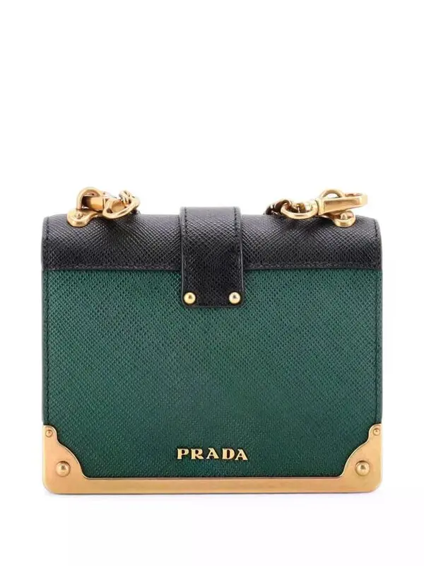 Prada Cahier Embellished Leather Micro Crossbody Bag