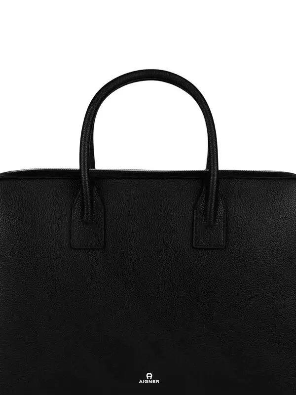 AIGNER Medium Mica Leather Laptop Briefcase