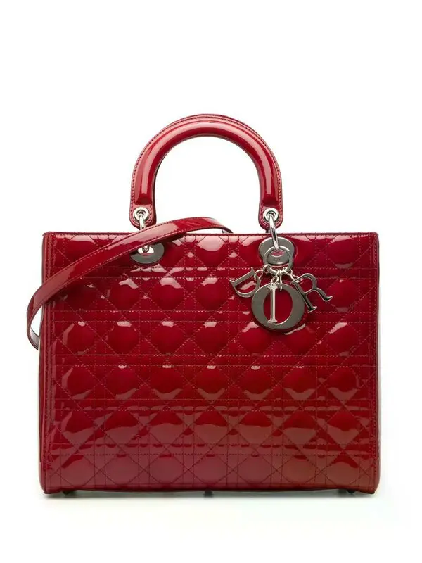 Dior 2011 Large Patent Cannage Lady Satchel