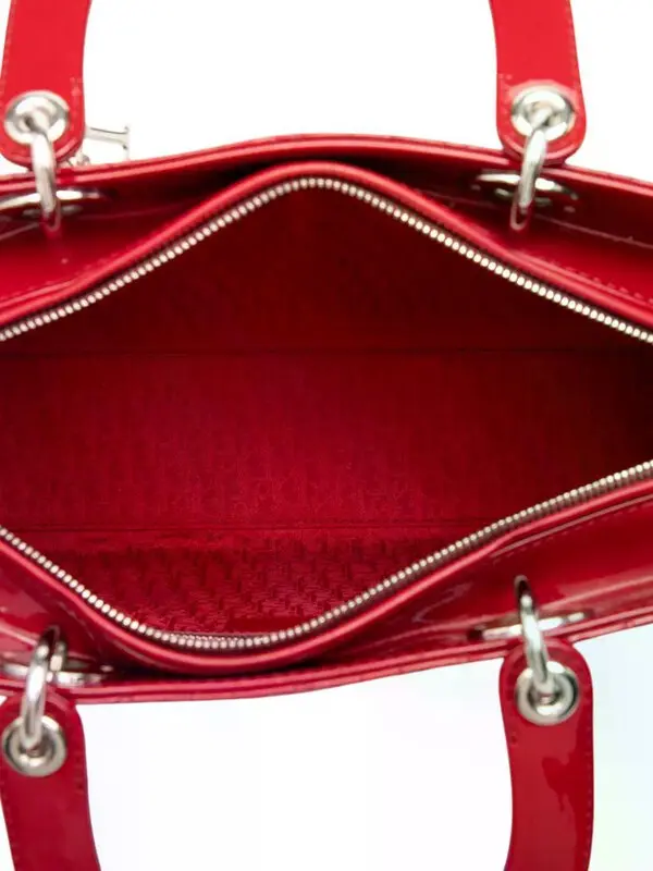 Dior 2011 Large Patent Cannage Lady Satchel
