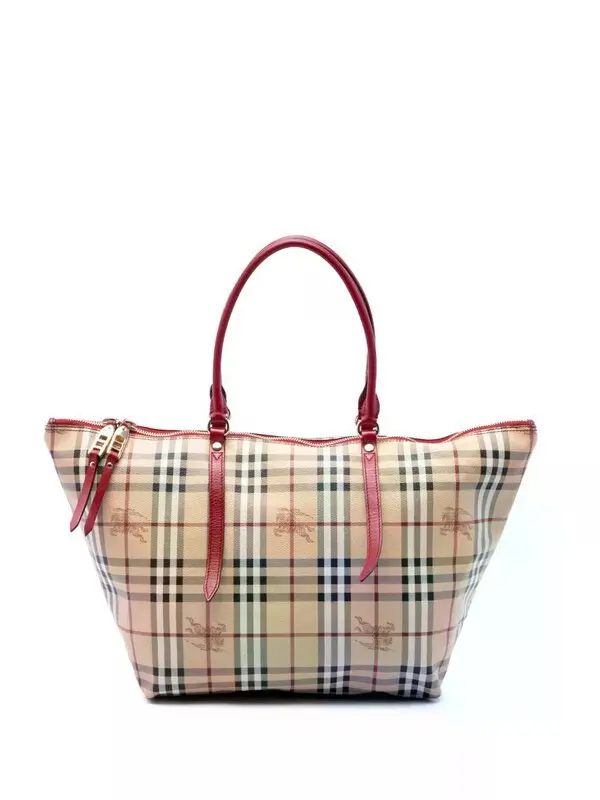 Burberry 2000-2017 Medium Haymarket Check Coated Canvas Salisbury Tote Bag