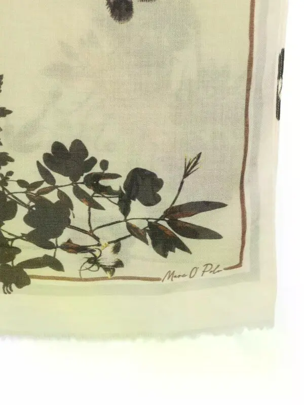 Marc O'polo Floral-print Wool Scarf - Neutrals