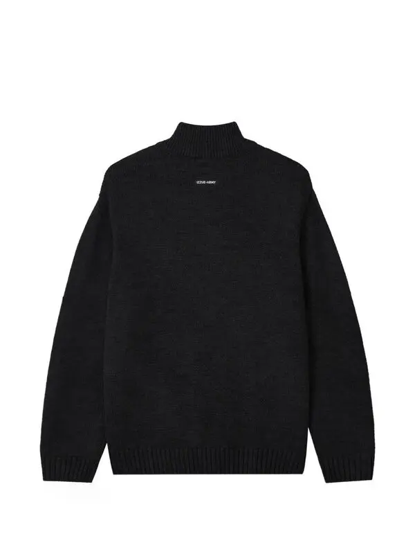 Izzue Half-zip Logo-patch Sweater