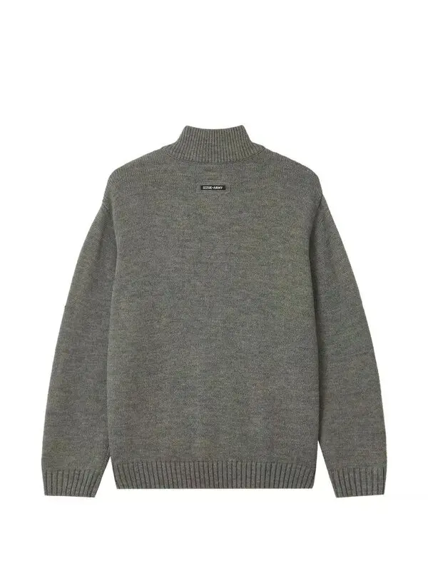 Izzue Quarter-zip Logo-patch Sweater