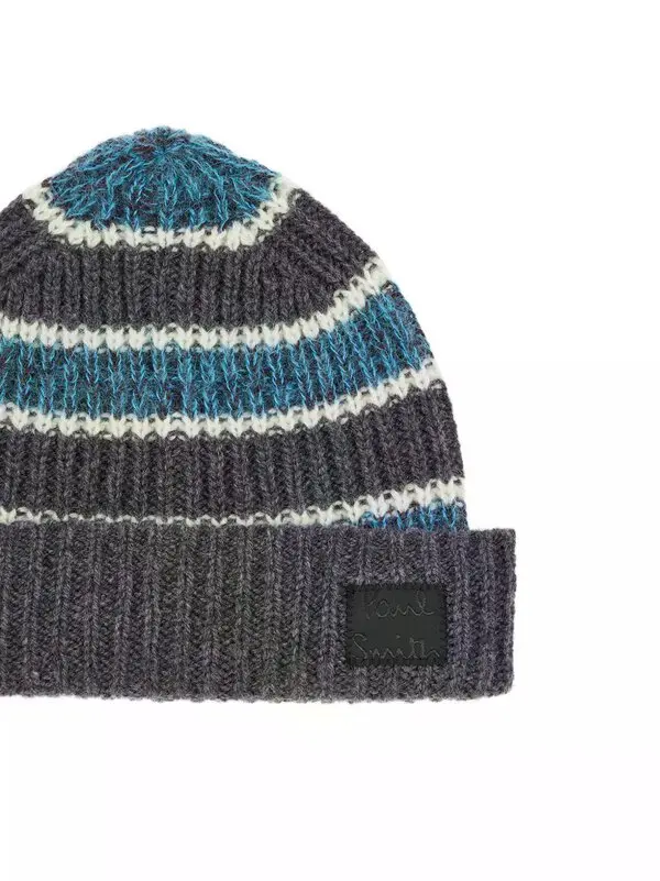 Paul Smith Striped-pattern Beanie Hat
