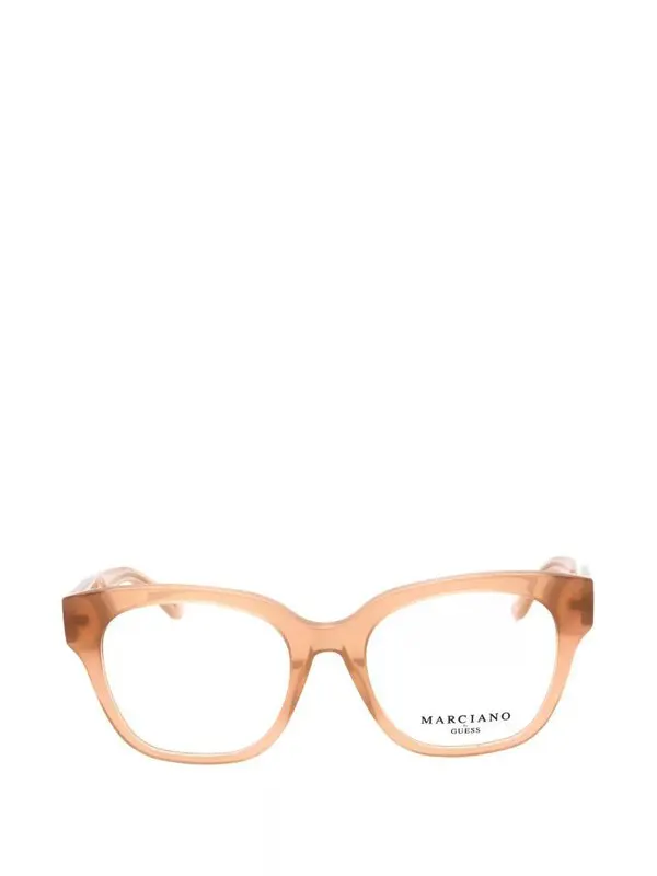 MARCIANO Crystal-embellished Round-frame Glasses