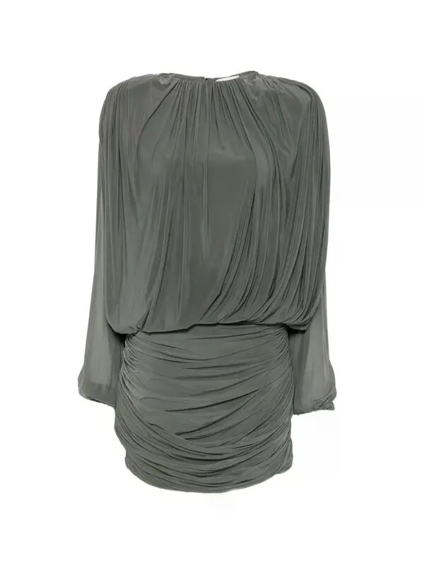Magda Butrym Ruched Gathered-detailing Mini Dress - Grey