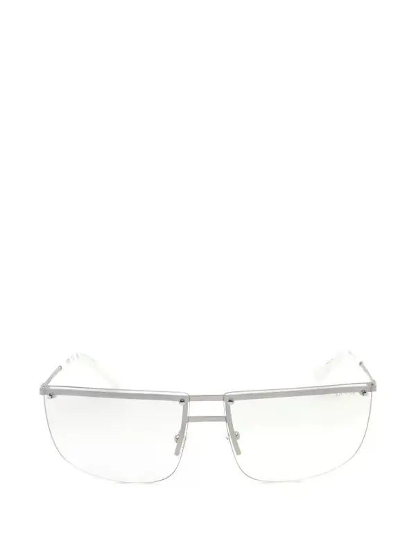 Guess Rectangle-frame Metal Sunglasses - Silver