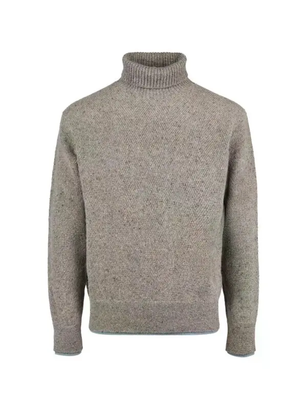 TOD'S Herringbone Turtleneck