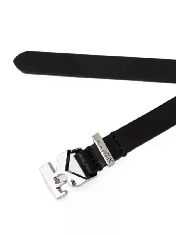 Karl Lagerfeld Logo-plaque Leather Belt