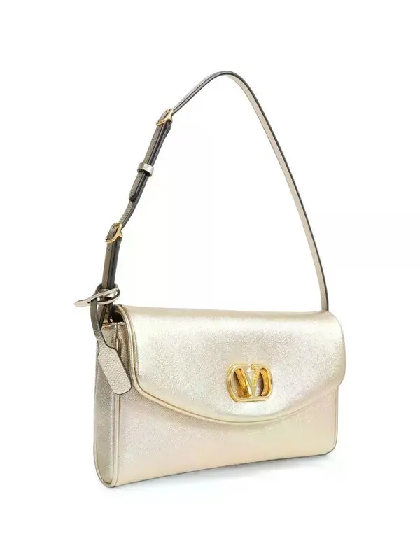 Valentino Garavani Devain Small Shoulder Bag In Laminated Nappa Leather