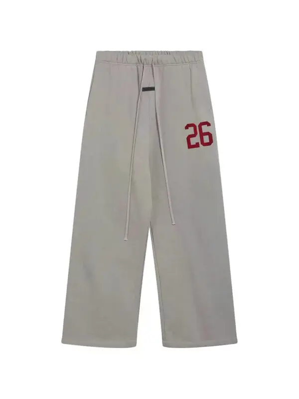 Fear Of God Logo-patch Drawstring Track Pants - Grey