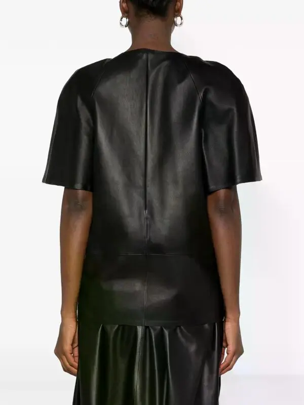 TOTEME Short-sleeve Leather T-shirt