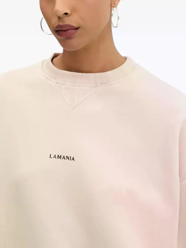 LA MANIA Logo-print Dropped-shoulder Sweatshirt