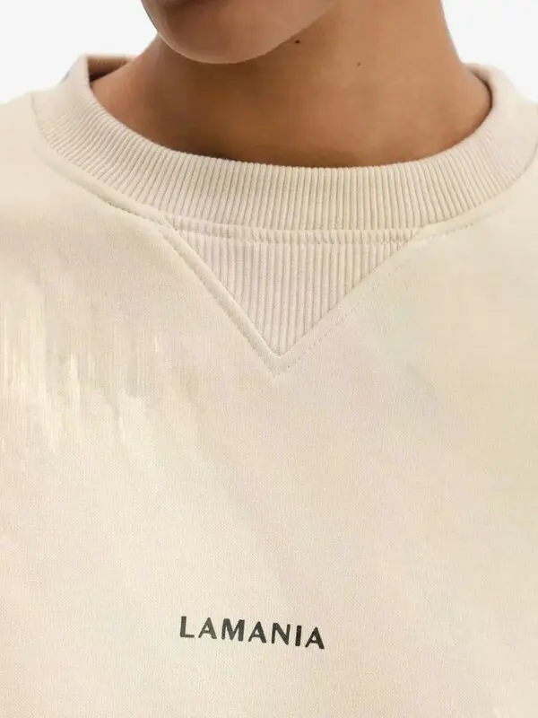 LA MANIA Logo-print Dropped-shoulder Sweatshirt