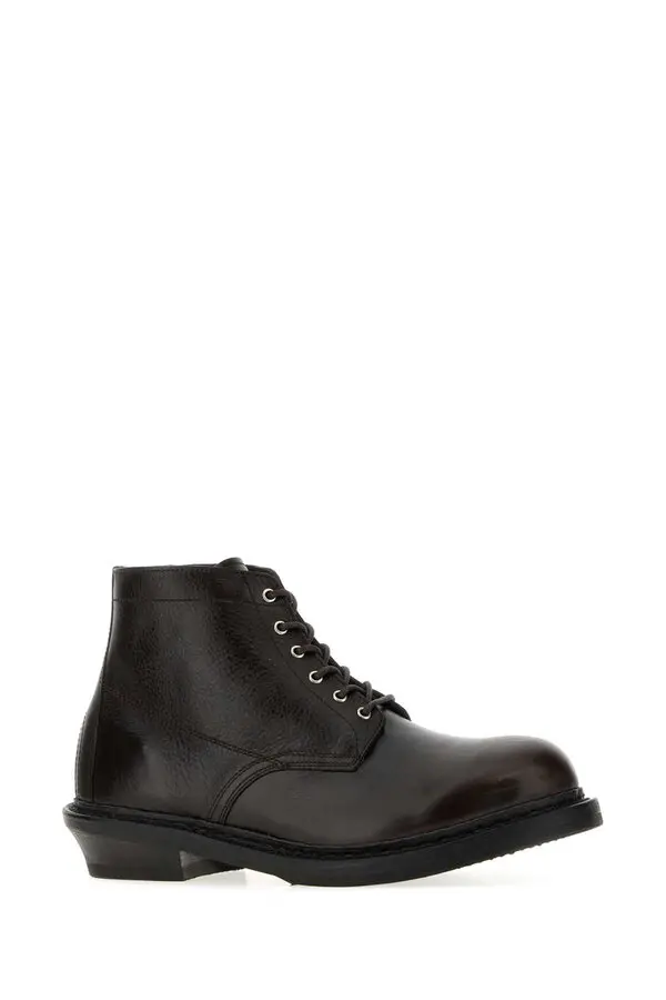 Our Legacy Dark Leather Cortege Ankle Boots - Brown