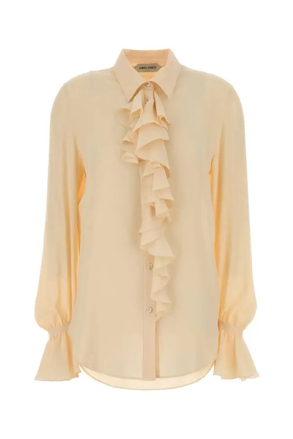 Alberta Ferretti Peach Crepe Shirt