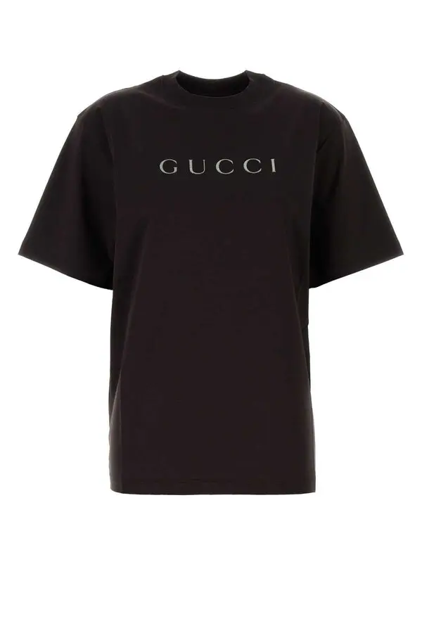 Gucci Dark Brown Cotton Oversize T-shirt - Multicolor